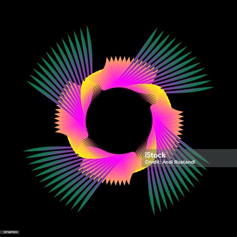 Spiral Star Grid Vector Image With Circular Transition Stock Illustration Download Image Now