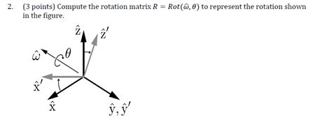 solved 2 3 points compute the rotation matrix r rot 0