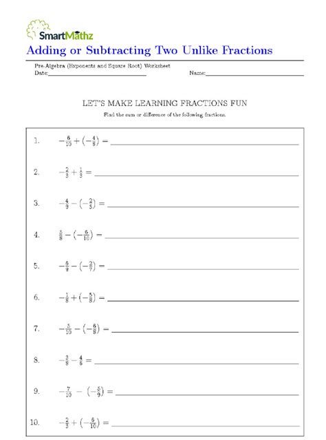 Fractions Smartmathz