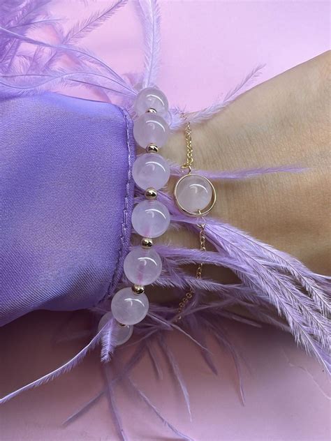 Браслет на руку Клубничный Кварц натуральный камень купить с доставкой по выгодным ценам в