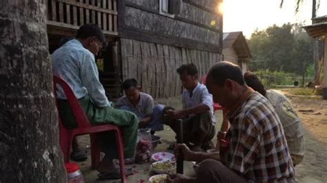 Tribal Man Blending Spices Stock Video Pond