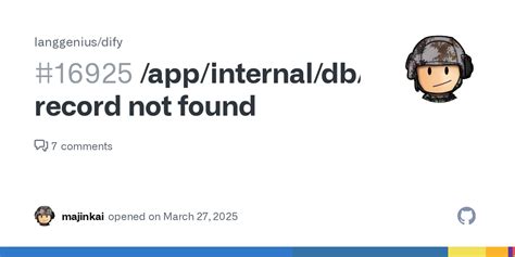 Appinternaldbpgsqlgo259 Record Not Found · Issue 16925 · Langgeniusdify · Github