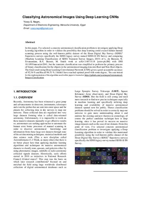 Pdf Classifying Astronomical Images Using Deep Learning Cnns