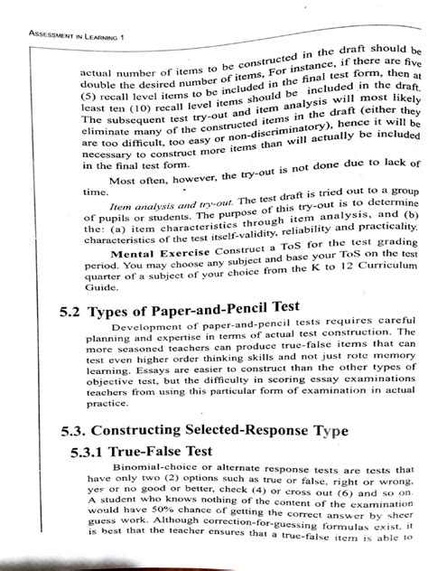 Guidelines In Test Construction Pdf Multiple Choice Test Assessment