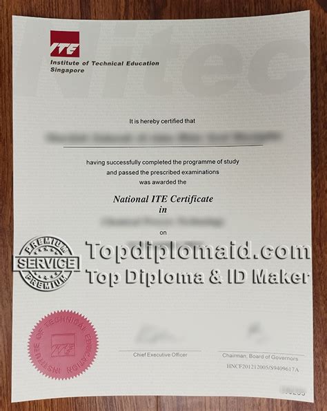 How To Get A Realistic Institute Of Technical Education Ite Certificate Fake Diploma Maker