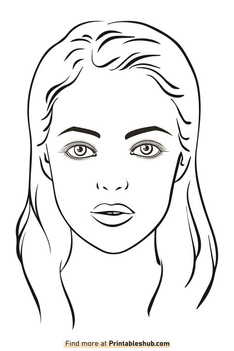Free Blank Human Face Templates Pdf Included Especially For Makeup