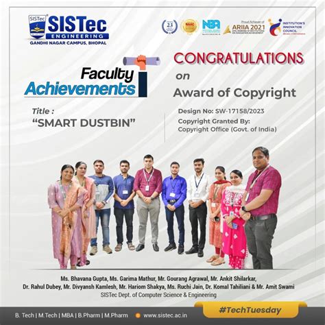 Sagar Group Of Institutions Sistec On Linkedin Congratulations Techtuesday Bestofluck