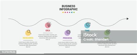 아이콘과 5 옵션 또는 단계가있는 수직 인포 그래픽 디자인 얇은 선 인포 그래픽 비즈니스 개념 정보 그래픽 순서도 프리젠 테이션 모바일 웹 사이트 인쇄물에 사용할 수