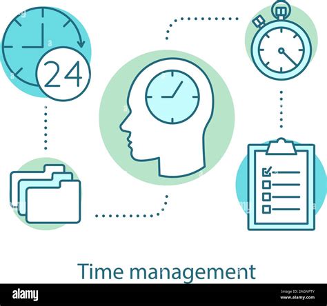 Time Management Concept Icon Time Tracker Idea Thin Line Illustration Efficiency Vector