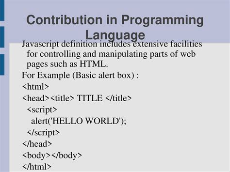 Javascript Short Introduction By Thanawat Varintree Ppt Download