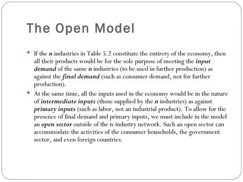 Leontief Input Output Modelsppt Final Ppt