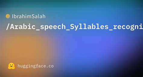 Ibrahimsalaharabicspeechsyllablesrecognitionusingwav2vec2
