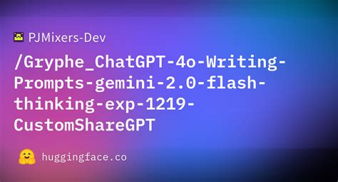 pjmixers dev gryphe chatgpt 4o writing prompts gemini 2 0 flash