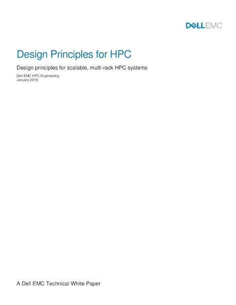 PDF Design Principles For HPC Design Principles For HPC Version Hardware