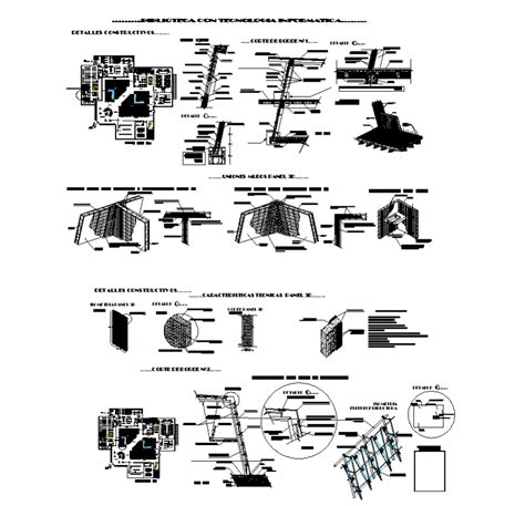 Autocad Drawing Of Building Details And Structure Plan