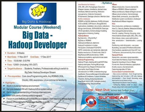 Atul Bhinge On Linkedin World Is Moving Toward Bigdata Are You Join Our Weekend Batches Starting…