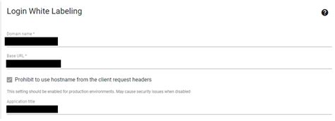 Question How To Setup Login White Labelling For Customer · Issue