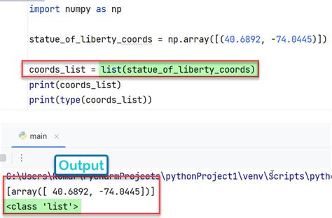Как преобразовать кортеж Numpy в список в Python 3 метода