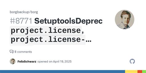 Setuptoolsdeprecationwarning `projectlicense` `projectlicense Files` License Classifiers