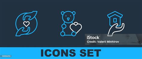 노숙자를 위한 라인 쉼터 즐거운 관계 및 어린이 장난감 아이콘 기부를 설정합니다 벡터 0명에 대한 스톡 벡터 아트 및 기타 이미지 0명 Charity Benefit