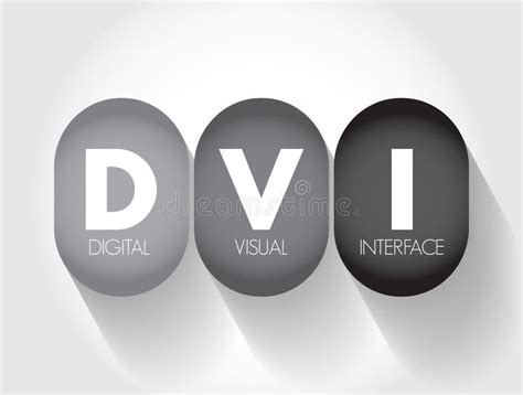 Dvi Digital Visual Interface Acronym Technology Concept Background Stock Illustration