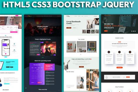 Html5 Css3 Bootstrap Jquery Javascript Front End Modern Website For 30