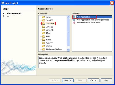 Creating New Java Web Application