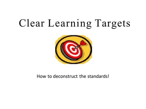 Clear Learning Targets Pptx