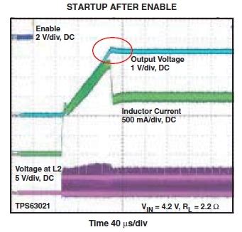 TPS63020 Overshoot At Startup Power Management Forum Power Management TI E2E Support Forums