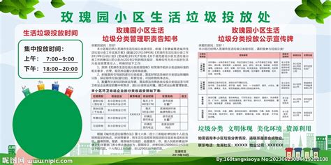 生活垃圾分类管理职责公示宣传牌设计图 广告设计 广告设计 设计图库 昵图网