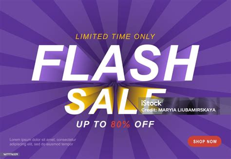 보라색 배경에 Rayson이 있는 판매 배너 템플릿 디자인 반짝 세일 스페셜 최대 80 할인 시즌 종료 특별 행사 배너 벡터 그림입니다 대형에 대한 스톡 벡터 아트 및 기타