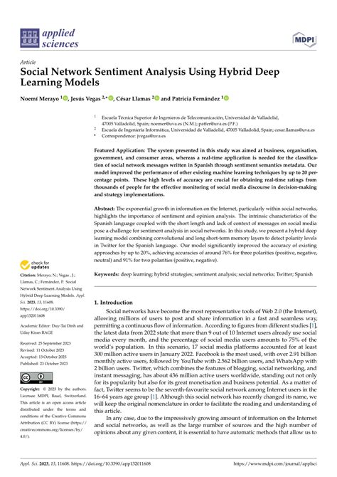 Pdf Social Network Sentiment Analysis Using Hybrid Deep Learning Models