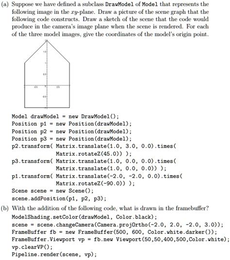 a suppose we have defined a subclass drawmodel of model that