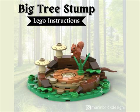 Lego Moc Big Tree Stump Lego Forest Moc By Marinbrickdesign Rebrickable Build With Lego