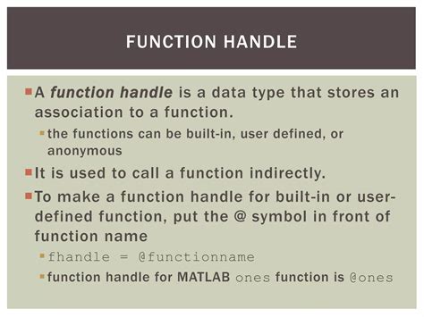 User Defined Functions In Matlab Part 4 Ppt