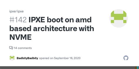 Ipxe Boot On Amd Based Architecture With Nvme · Issue 142 · Ipxeipxe