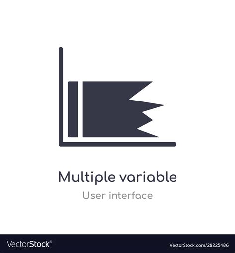 Multiple Variable Point Line Outline Icon Vector Image
