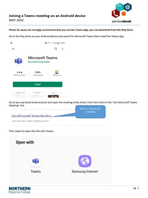 joining teams android pdf