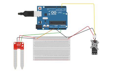 Circuit Design Sensor De Humedad Tinkercad