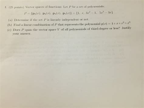 Solved Vector Spaces Of Functions Let P Be A Set Of