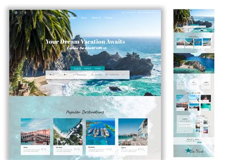 landing page ui ~ travel and tours agency figma community