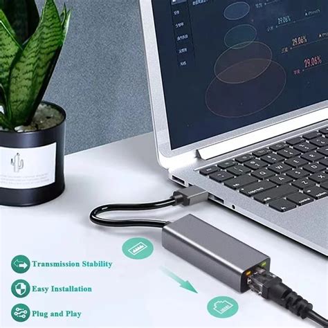 High Quality Factory Type C To Rj45 1000 Mbps Network Card Usbc Ethernet Adapter Lan Type C To