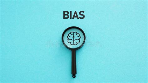 Bias And Mental Health Magnifying Glass With A Representation Of The Brain Stock Image Image
