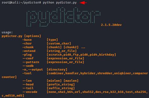 pydictor a powerful dictionary generator secnhack