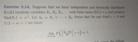 Solved Exercise Suppose That We Have Independent And Chegg