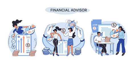 투자에 대한 조언을 제공하는 재무 고문 머니 마켓 분석 고객 은유를 위한 관리 계획 개념에 대한 스톡 벡터 아트 및 기타 이미지 개념 개발 경영자 Istock