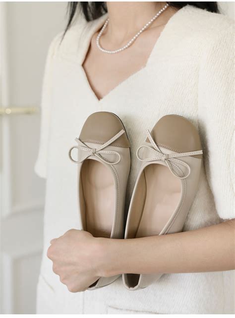 사뿐 마레트 투톤 리본 플랫슈즈 1cm