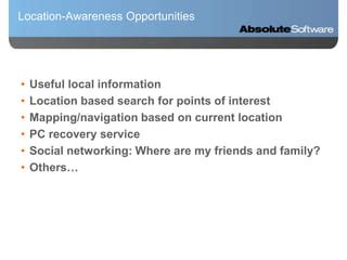 Windows7 Sensor Location Platform PPT