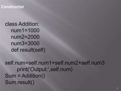 Constructor And Variables Ppt