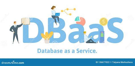 Dbaas Database As A Service Concept With Keywords Letters And Icons